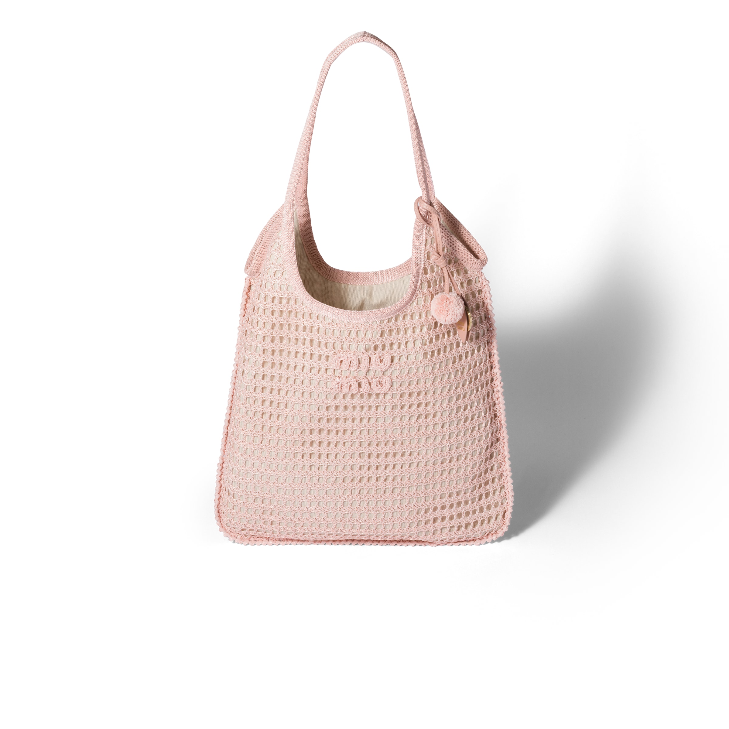 Miu Miu Raffia Crochet Bag - Orchid Pink | Editorialist